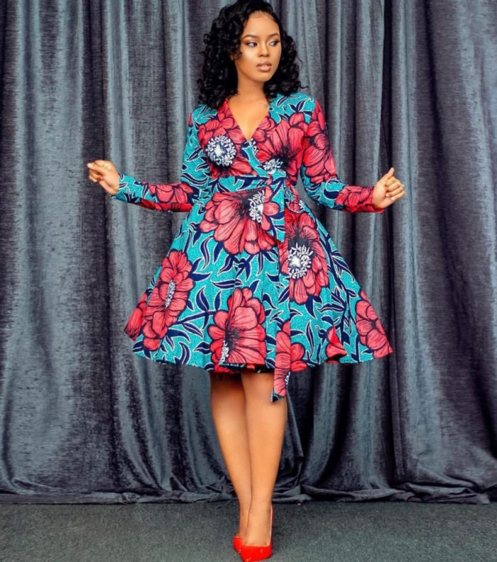 Ankara Short Flare Gowns: 30+ Latest and Trending Styles For Any ...