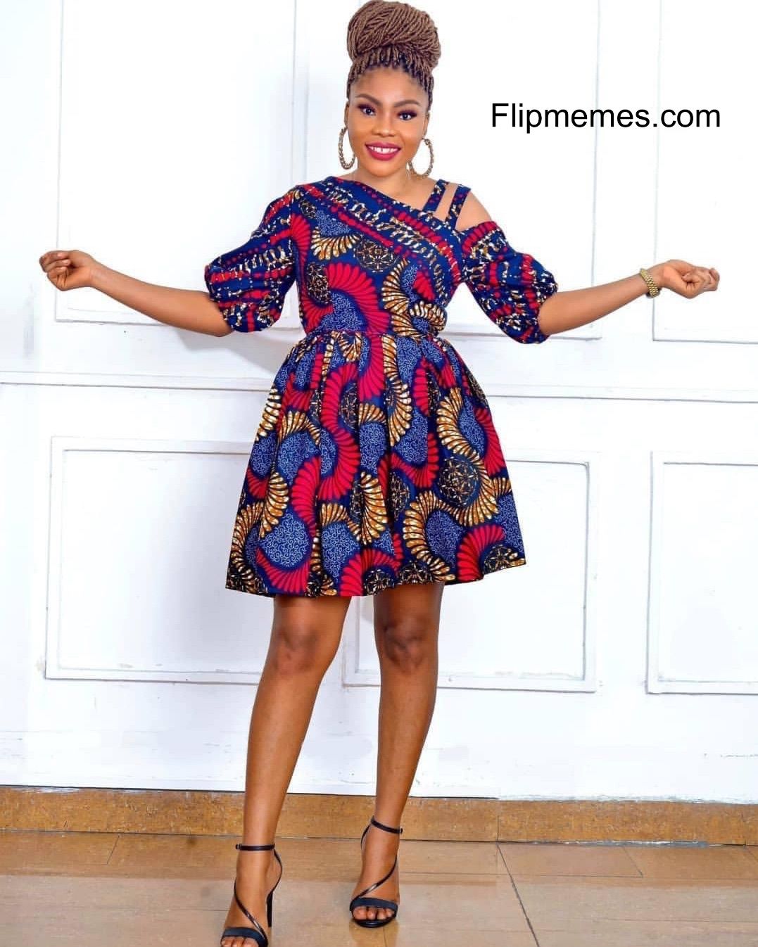 Ankara Short Flare Gowns: 30+ Latest and Trending Styles For Any ...
