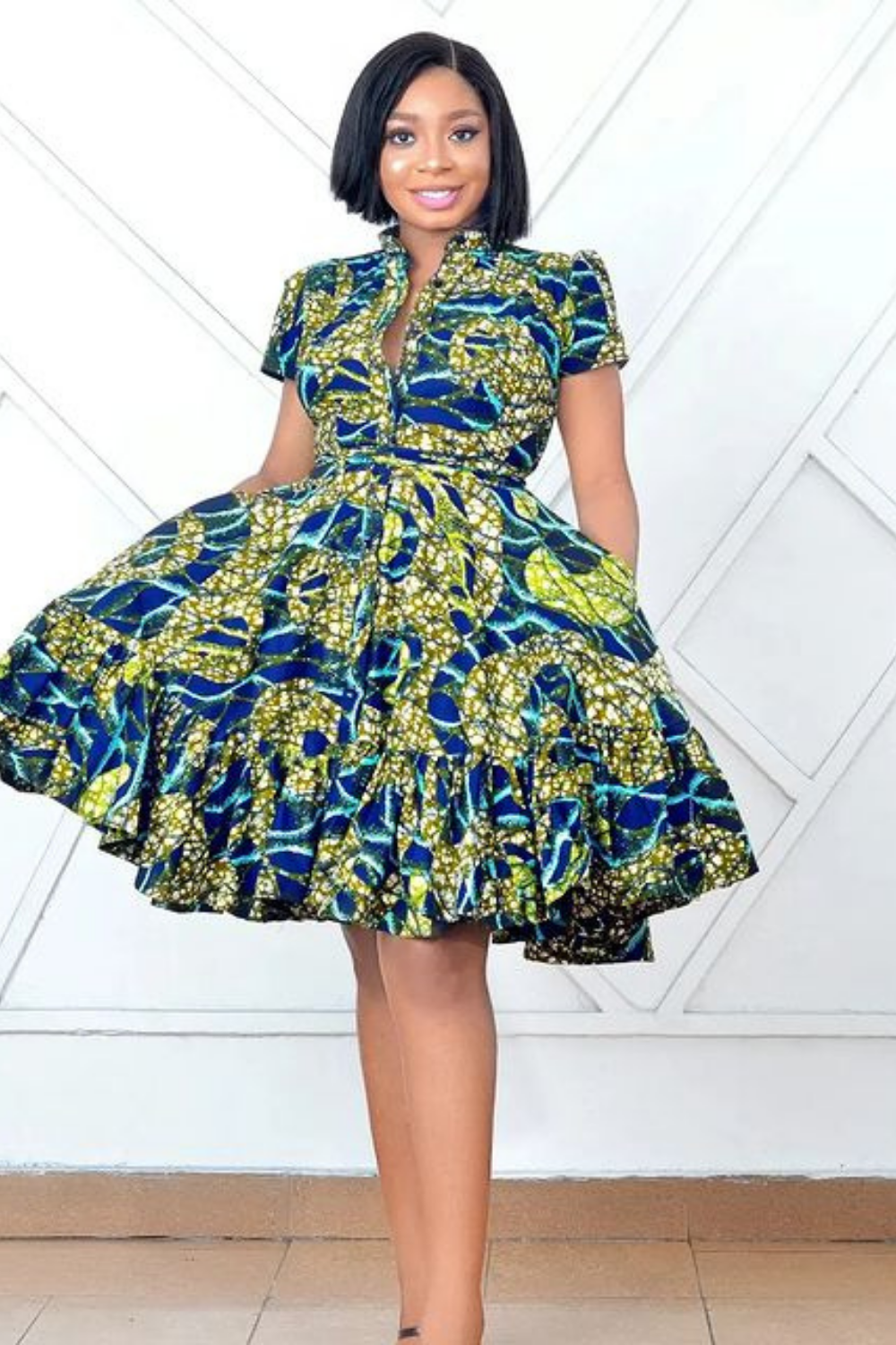 Ankara Short Flare Gowns: 30+ Latest and Trending Styles For Any ...