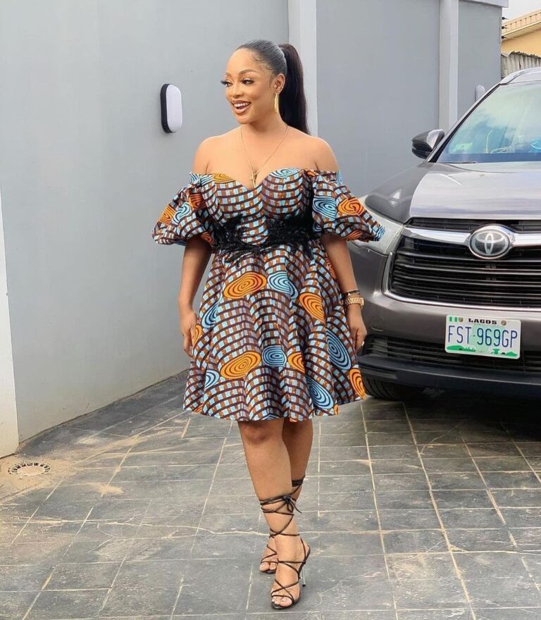 Ankara Short Flare Gowns: 30+ Latest and Trending Styles For Any ...