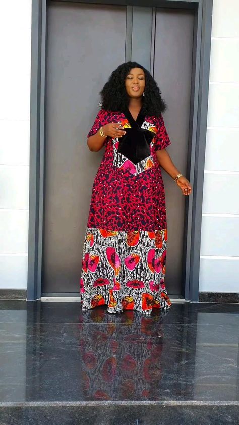 30 Captivating Ankara Long Flare Gown Styles for Wedding Guests ...