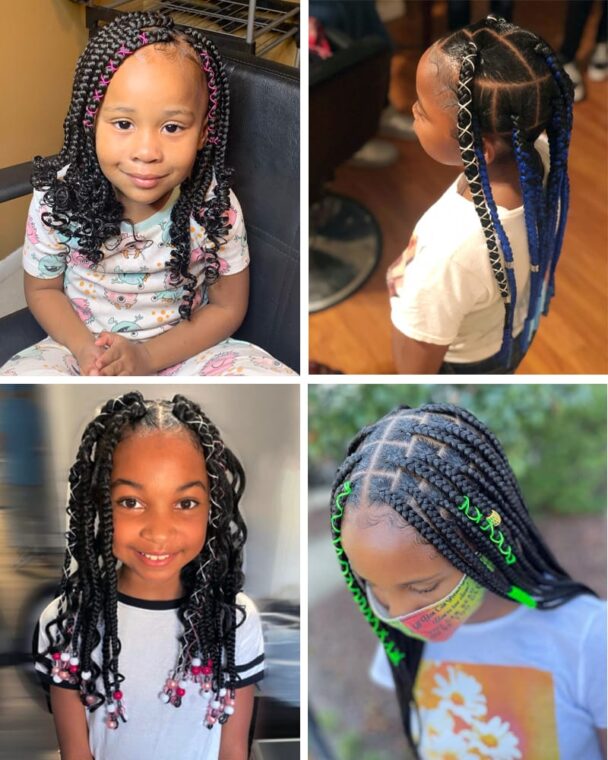 Box Braids for Kids- 100 Best Protective Hairstyles for Kids - OD9JASTYLES