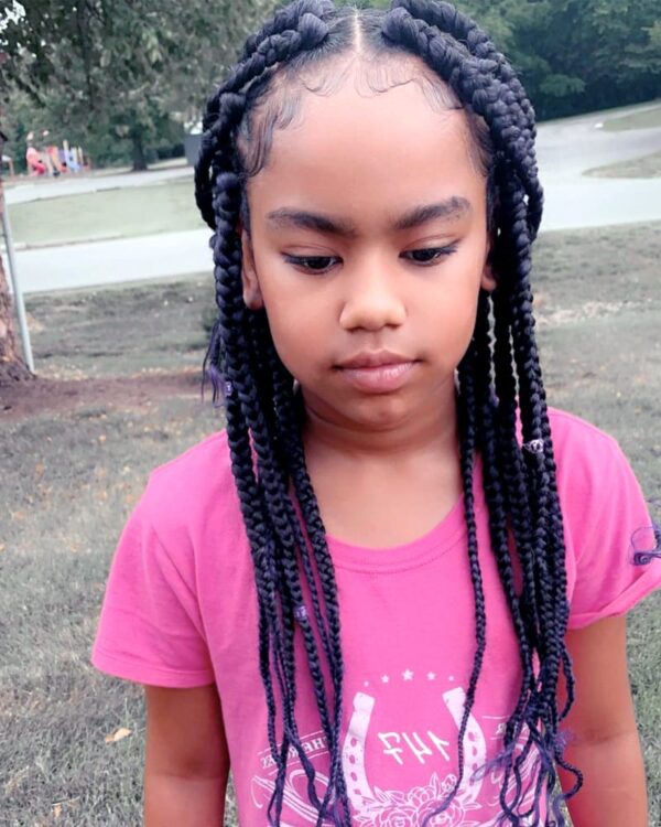 Box Braids for Kids- 100 Best Protective Hairstyles for Kids - OD9JASTYLES