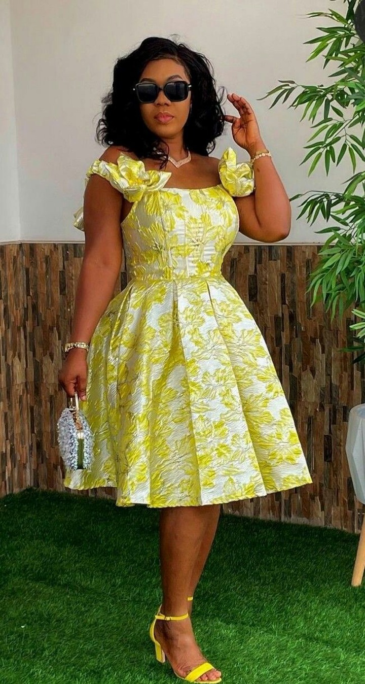 Short Gown Styles That Are Perfect For Matured Ladies - OD9JASTYLES