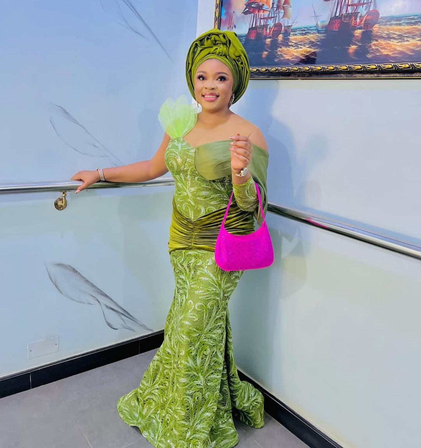 Latest Amazing Lemon Green Lace Styles For Classy Occasions - OD9JASTYLES