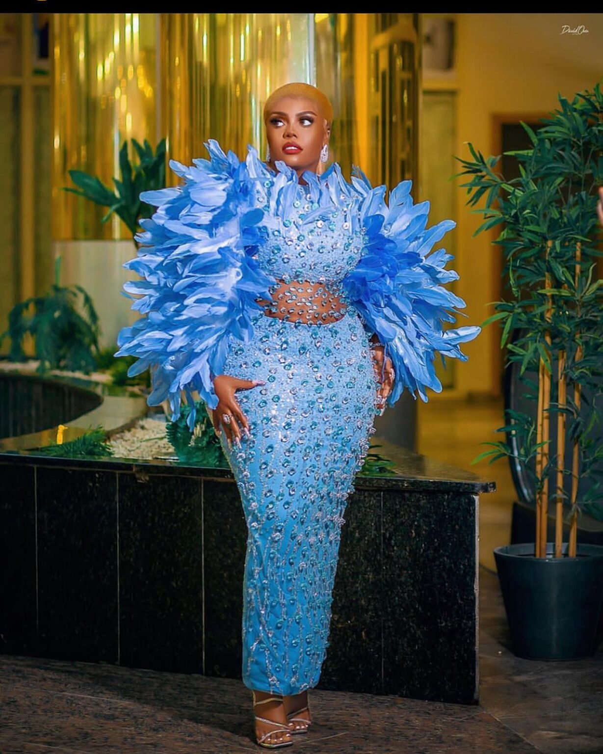 20+Fascinating Sky-Blue Lace Styles For Fashionable Ladies - OD9JASTYLES