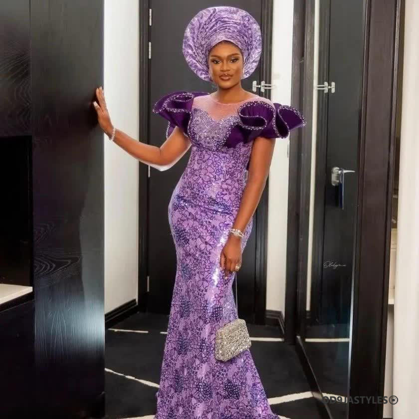 Trendy and Best Aso Ebi Styles for Wedding Guests - OD9JASTYLES