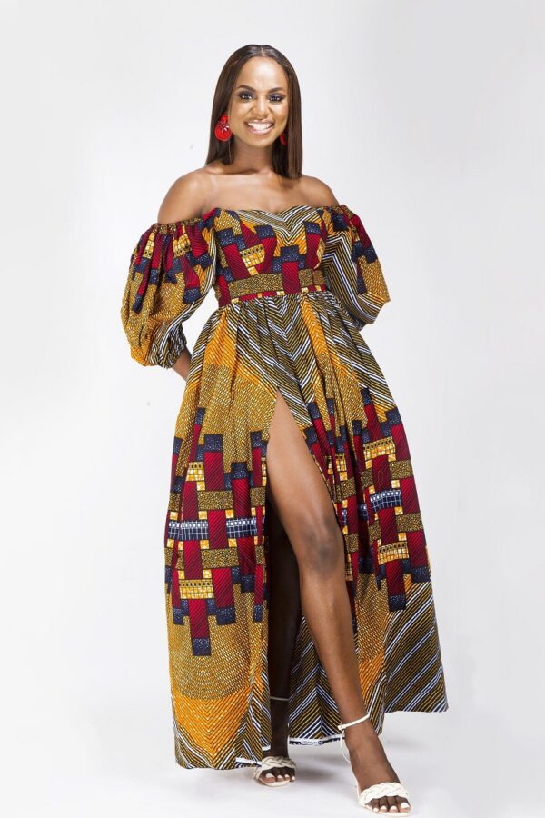 Gorgeous Maxi Dress With Front Slits to Looks Elegant - OD9JASTYLES