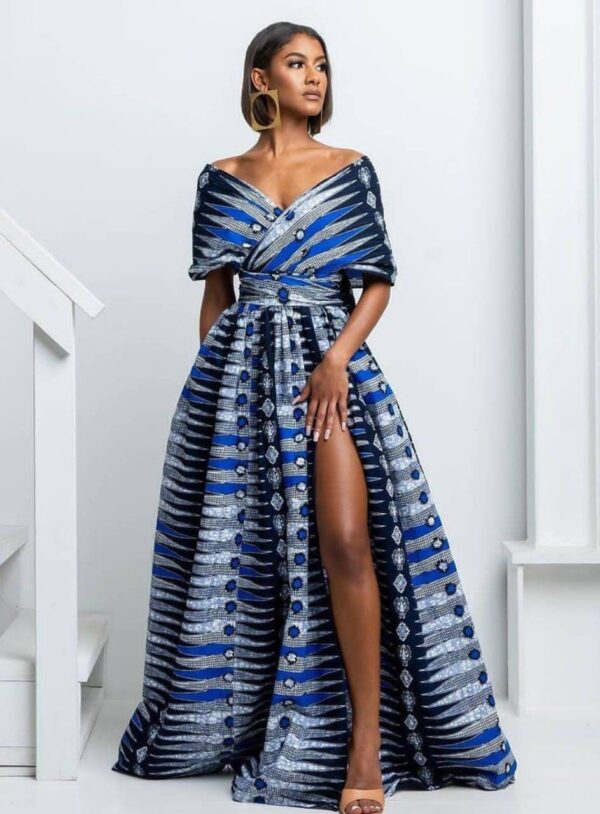 Gorgeous Maxi Dress With Front Slits to Looks Elegant - OD9JASTYLES