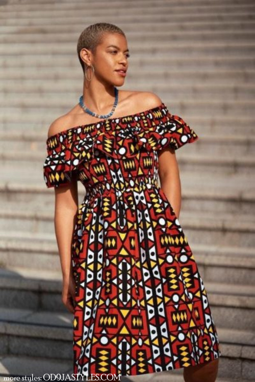 Trendy and Chic Off-Shoulder Ankara Designs for Stylish Women - OD9JASTYLES
