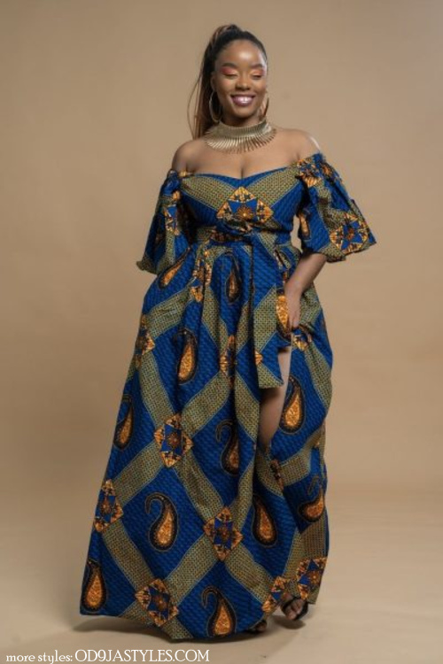 Trendy and Chic Off-Shoulder Ankara Designs for Stylish Women - OD9JASTYLES