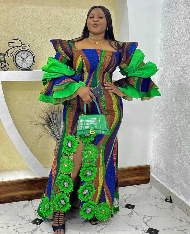 Gorgeous Ankara Native Gown for Ladies Suitable for Wedding Occasions ...