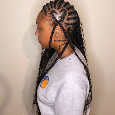 25 Chic & Best Lemonade Braids with Heart You’ll Love - OD9JASTYLES
