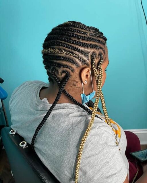 25 Chic & Best Lemonade Braids with Heart You’ll Love - OD9JASTYLES