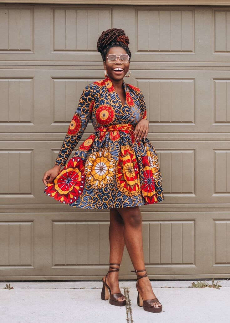 35 Ways to Rock Ankara Midi Flare Dress Styles for Work and Occasions ...