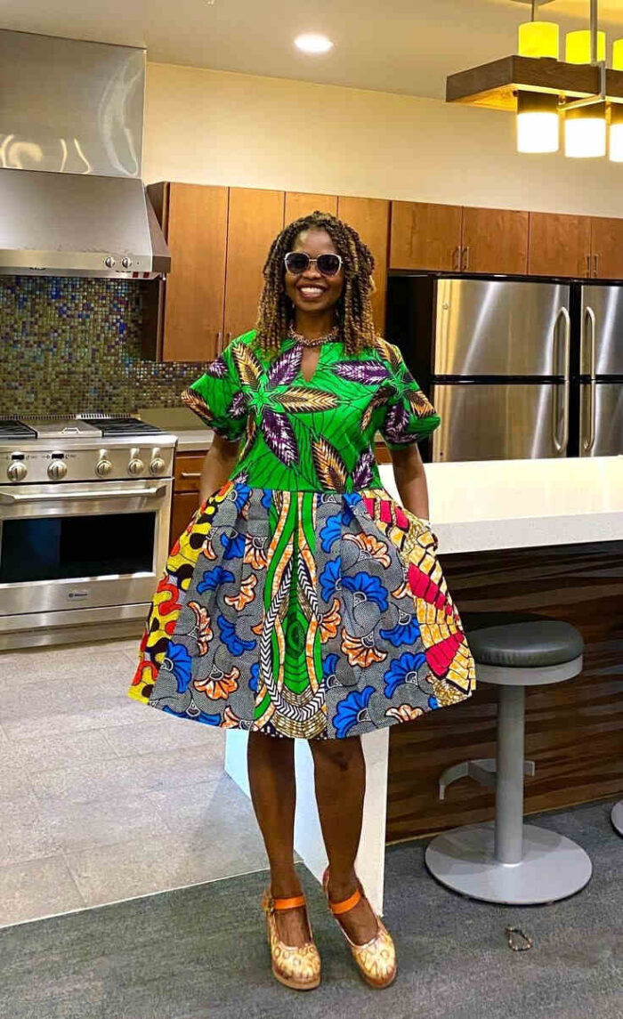 35 Ways to Rock Ankara Midi Flare Dress Styles for Work and Occasions ...
